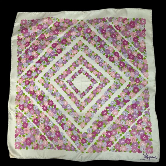 Schiaparelli | Accessories | Elsa Schiaparelli Vintage Square 0 Silk ...